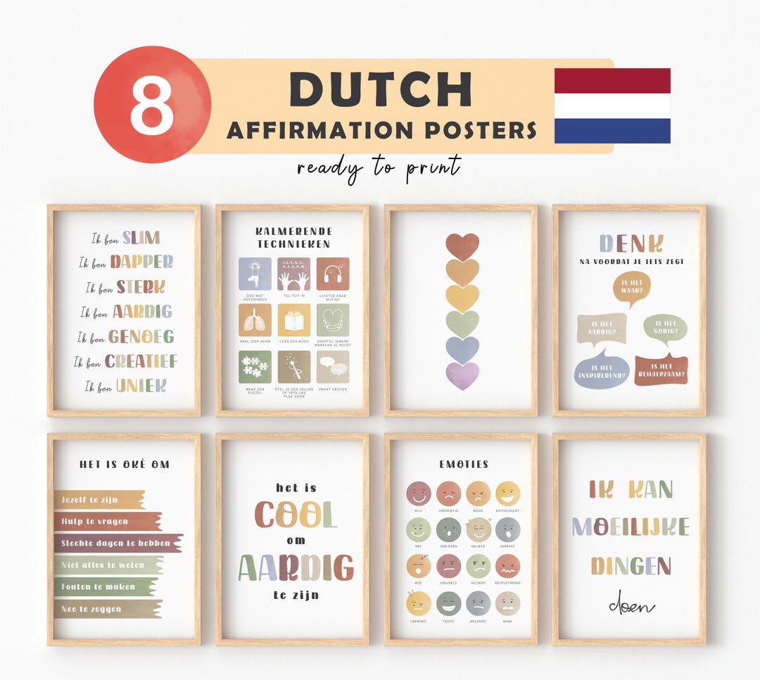 Netherlands Affirmations for Kids Dutch Classroom Quotes Dutch ...