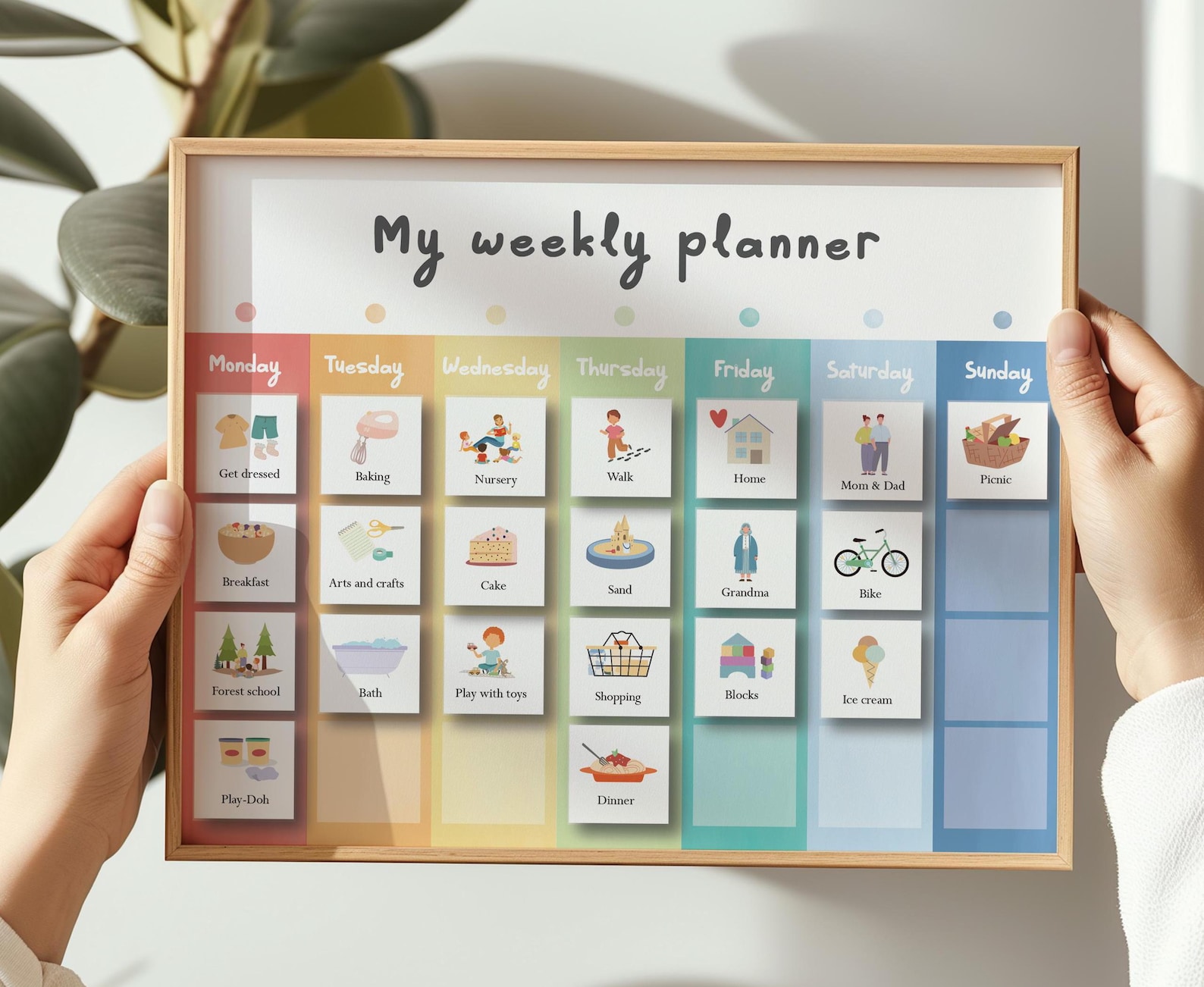 Visual Weekly Planner Kids Visual Timetable Routine Cards Autism Visual ...