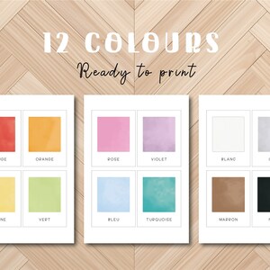 French Colors Flashcards Colours in French Language Learning Colors ...