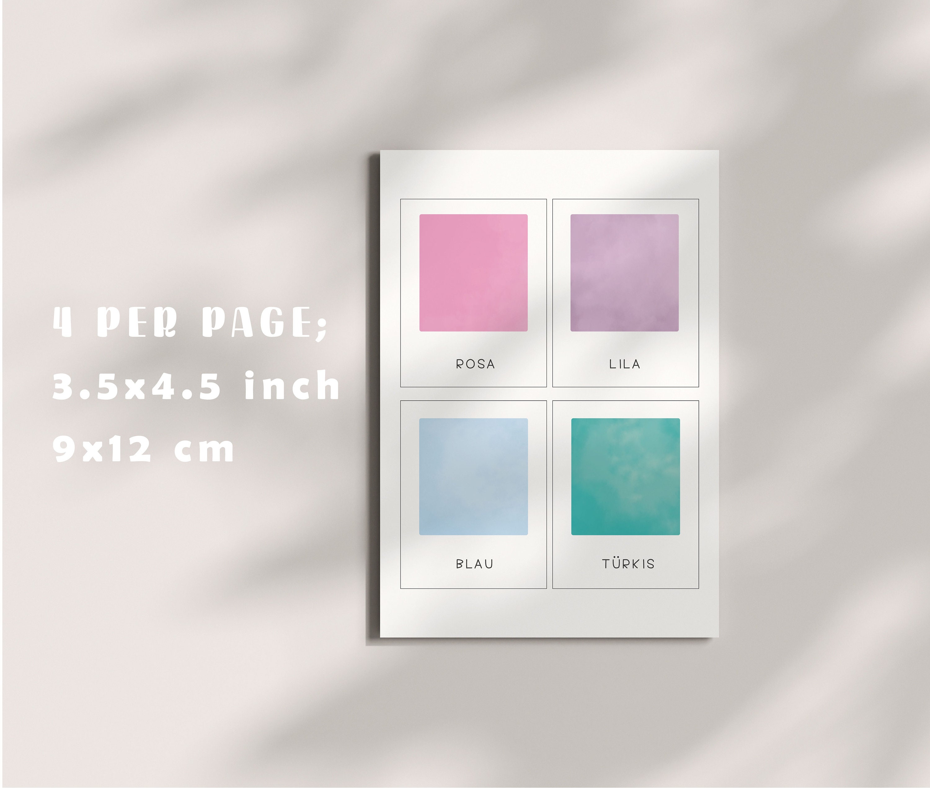 German Flash Cards Montessori Poster German Education Home School ...