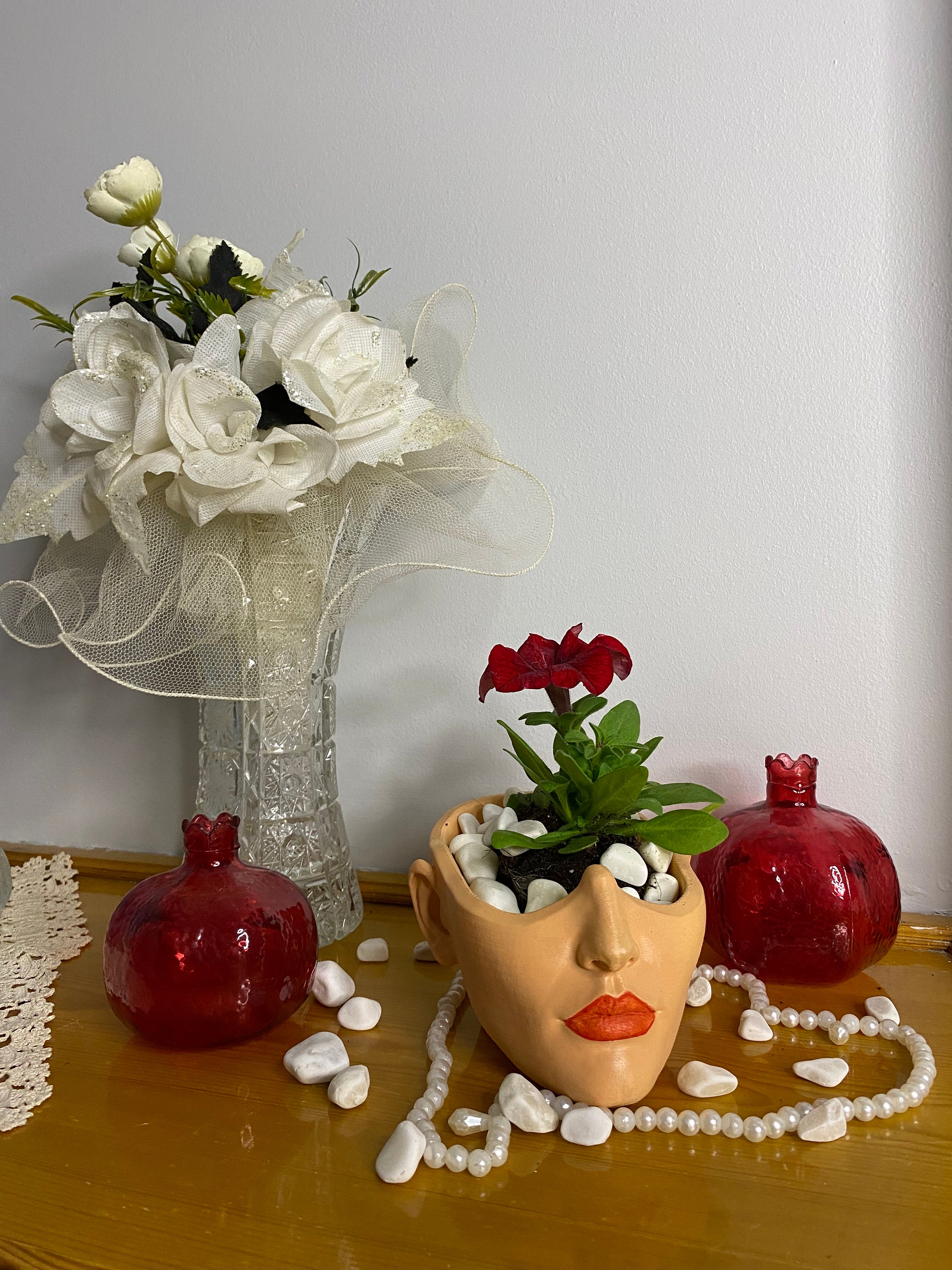 Woman Face Flower Planter , Modern House Gift, 3d Printed, Handmade ...
