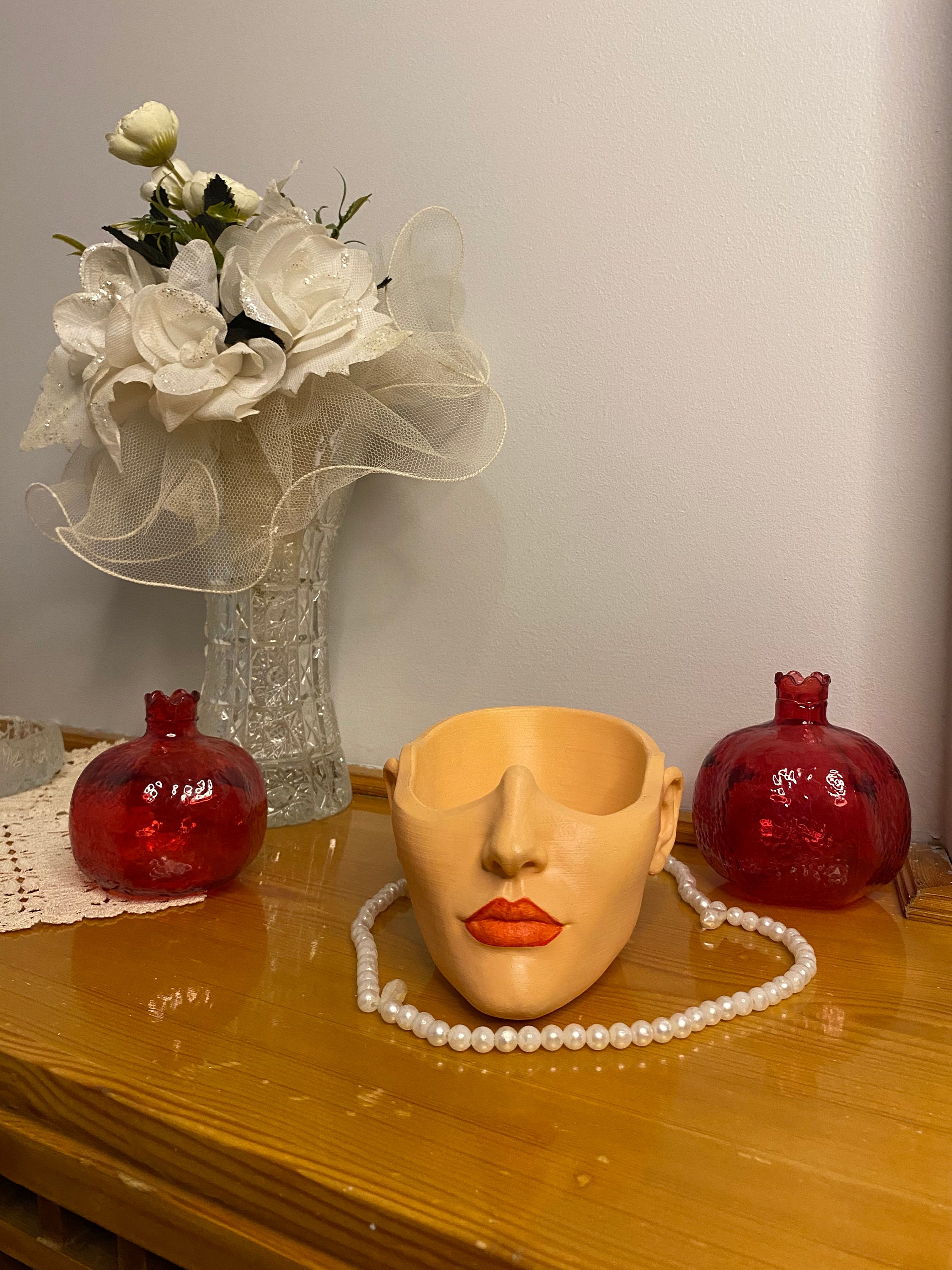Woman Face Flower Planter , Modern House Gift, 3d Printed, Handmade ...