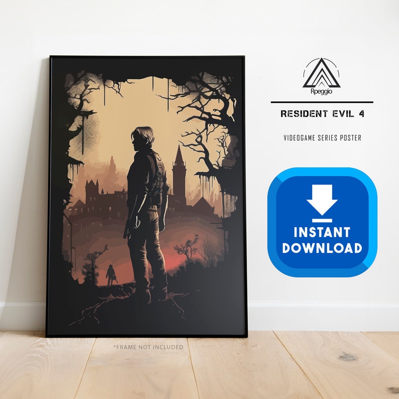 Resident Evil 4 Poster DIGITAL DOWNLOAD Wall Decor Fan Art Prints Video ...