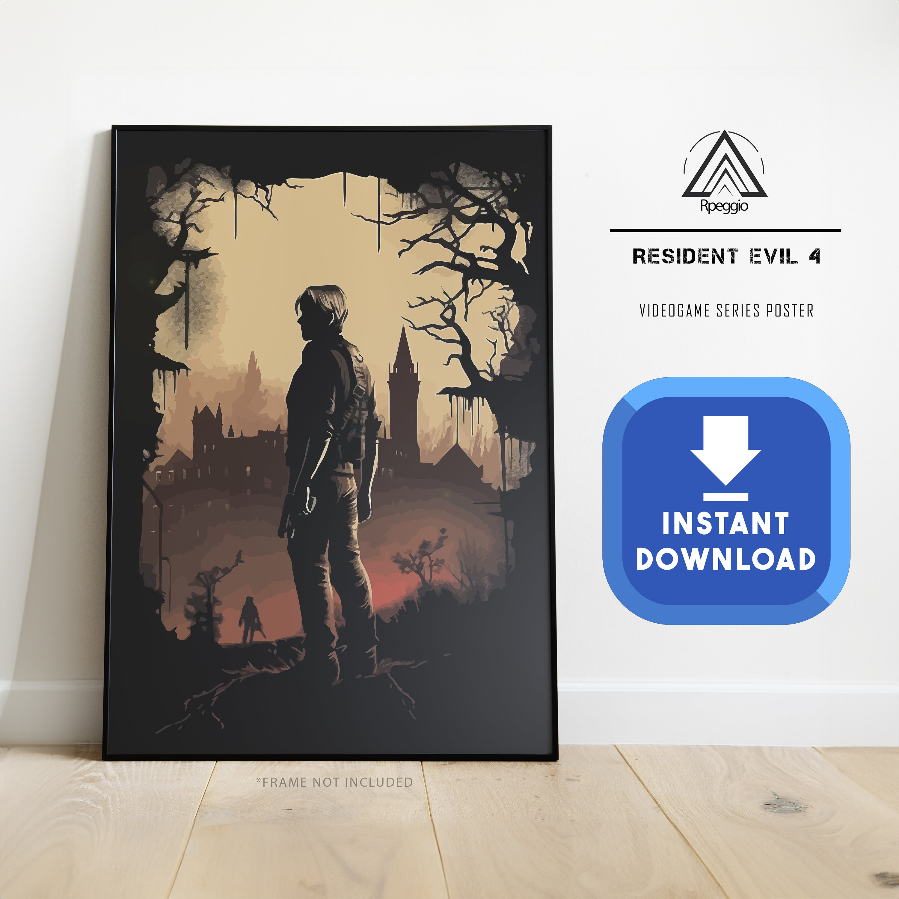 Resident Evil 4 Poster DIGITAL DOWNLOAD Wall Decor Fan Art Prints Video ...