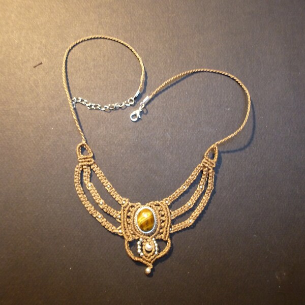 Micro Macrame Necklace - Etsy