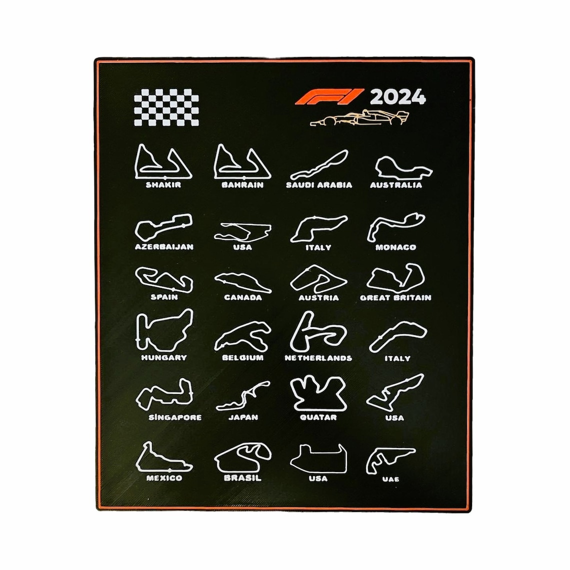 Formula 1 Calendar 2024 F1 Calendar 2024 F1 Gift Formula 1 Circuits 3D ...
