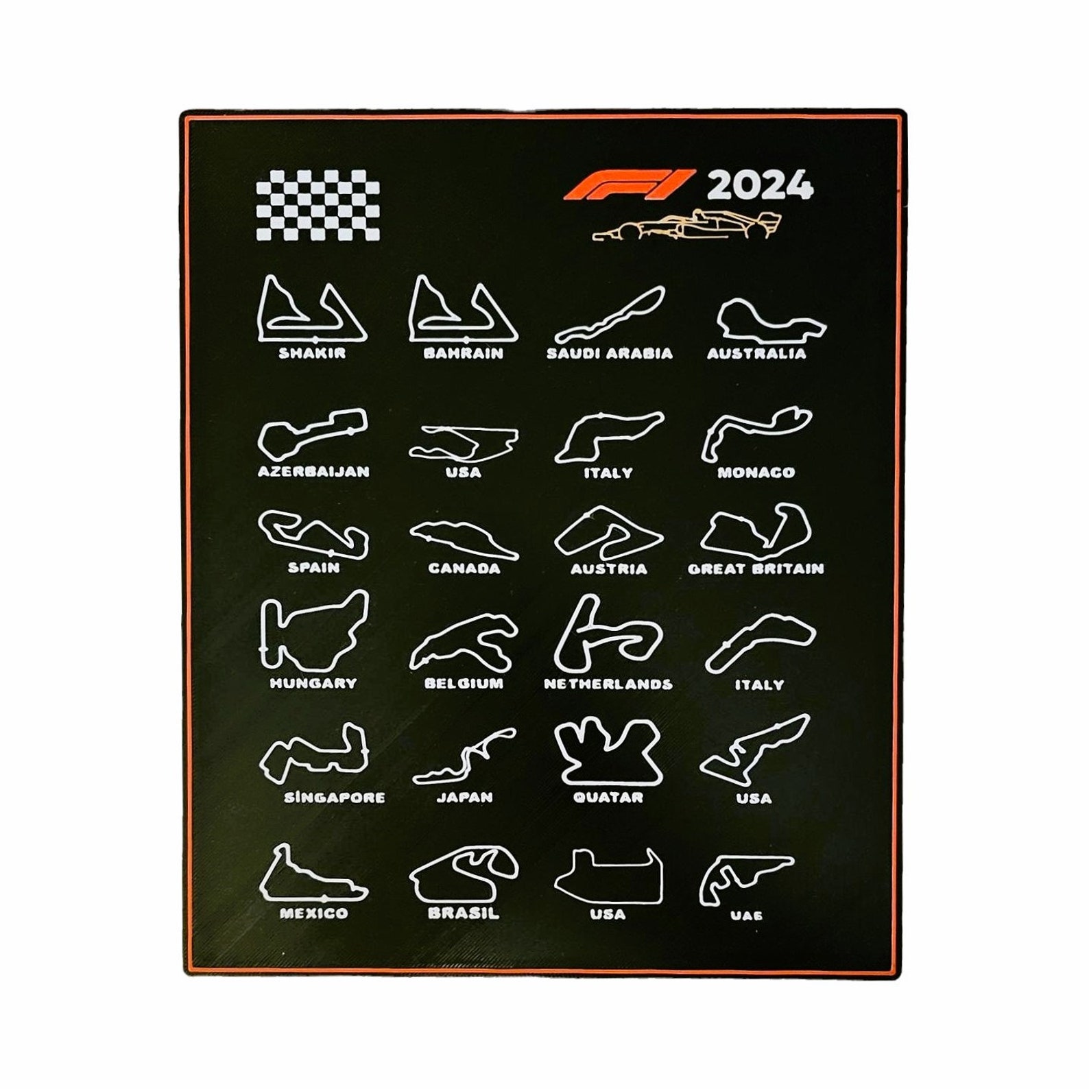 Formula 1 Calendar 2024 F1 Calendar 2024 F1 Gift Formula 1 Circuits 3D ...
