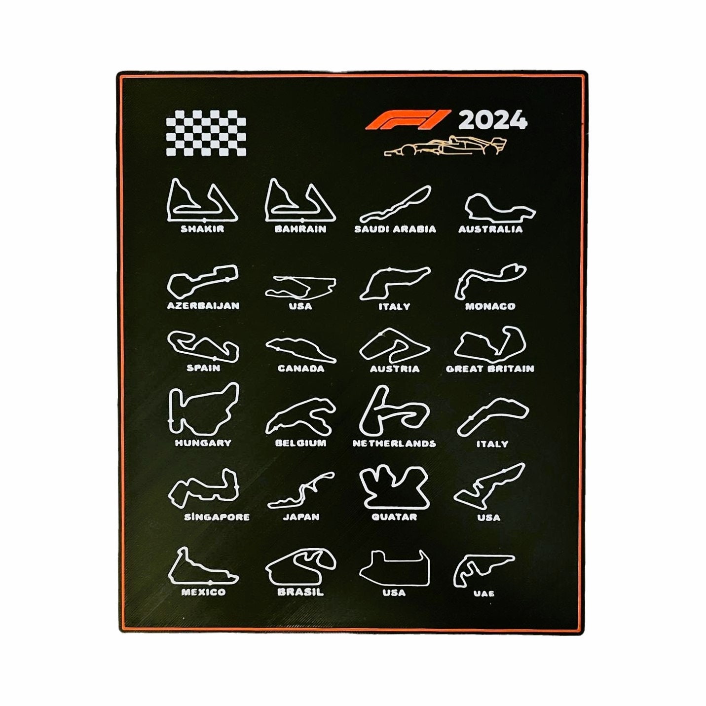 Formula 1 Calendar 2024 F1 Calendar 2024 F1 Gift Formula 1 Circuits 3D ...