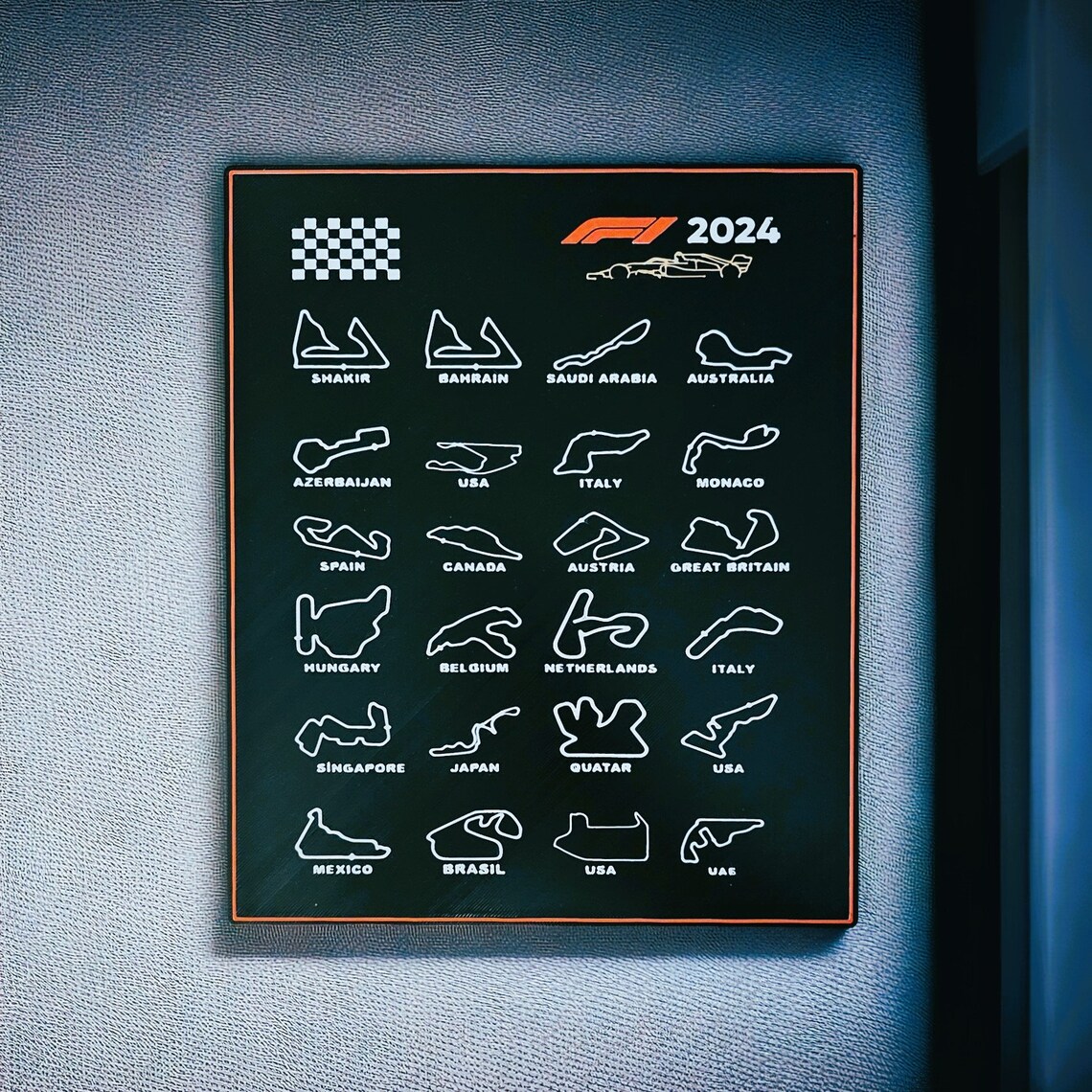 Formula 1 Calendar 2024 F1 Calendar 2024 F1 Gift Formula 1 Circuits 3D ...