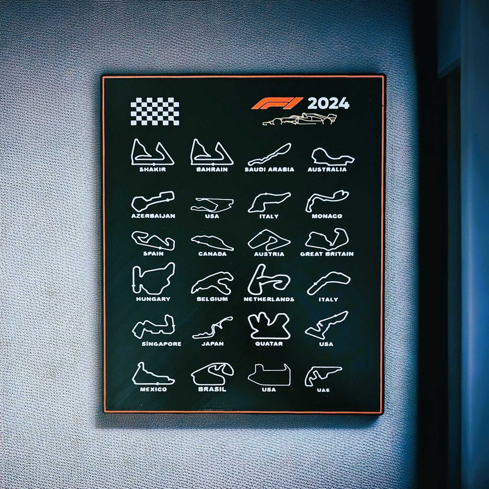 Formula 1 Calendar 2024 F1 Calendar 2024 F1 Gift Formula 1 Circuits 3D ...