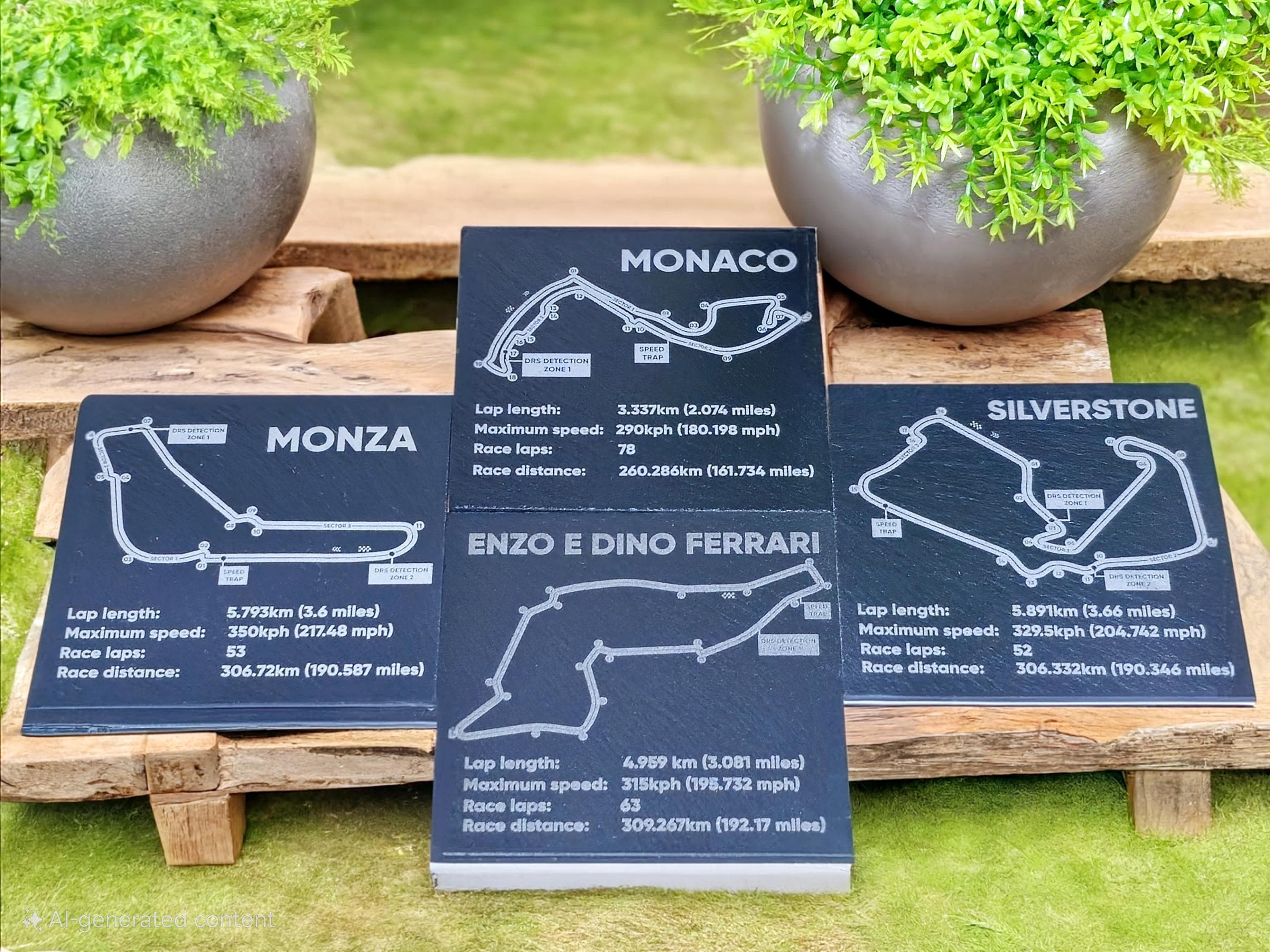 F1 Slate Coasters Set Formula 1 Circuit Track Coaster Set F1 Gift ...