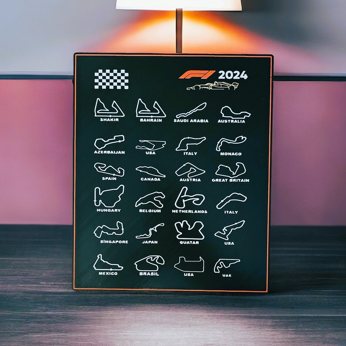 Formula 1 Calendar 2024 F1 Calendar 2024 F1 Gift Formula 1 Circuits 3D ...