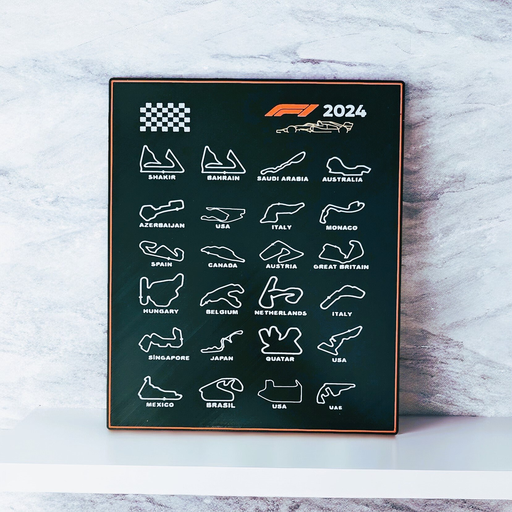 Formula 1 Calendar 2024 F1 Calendar 2024 F1 Gift Formula 1 Circuits 3D ...