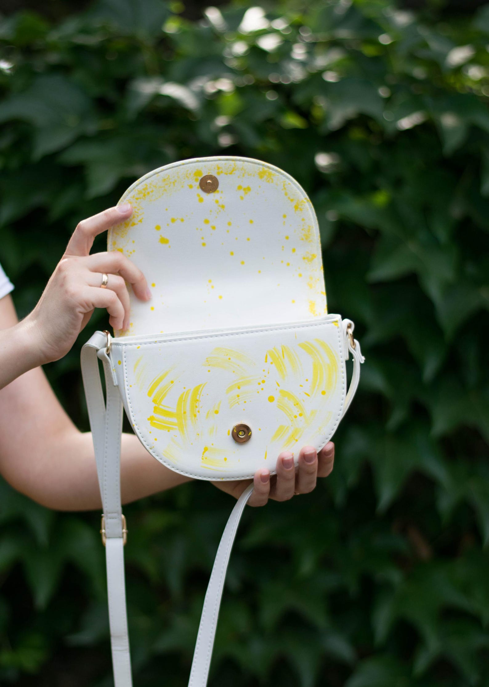 Custom Hand-painted Bag, Hand Painted Faux Leather Bag, Personalized ...