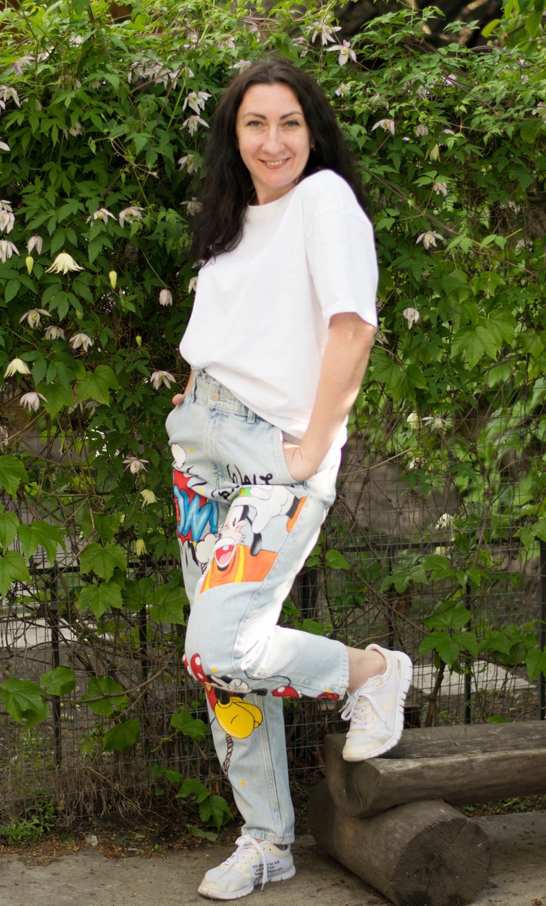 Hand Painted Jeans, Hand Painted Pants, Personalized Pants, Custom ...