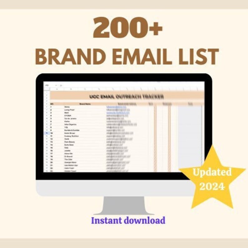 200 Instagram Influencer Brand Email List, Brand Contact List for ...