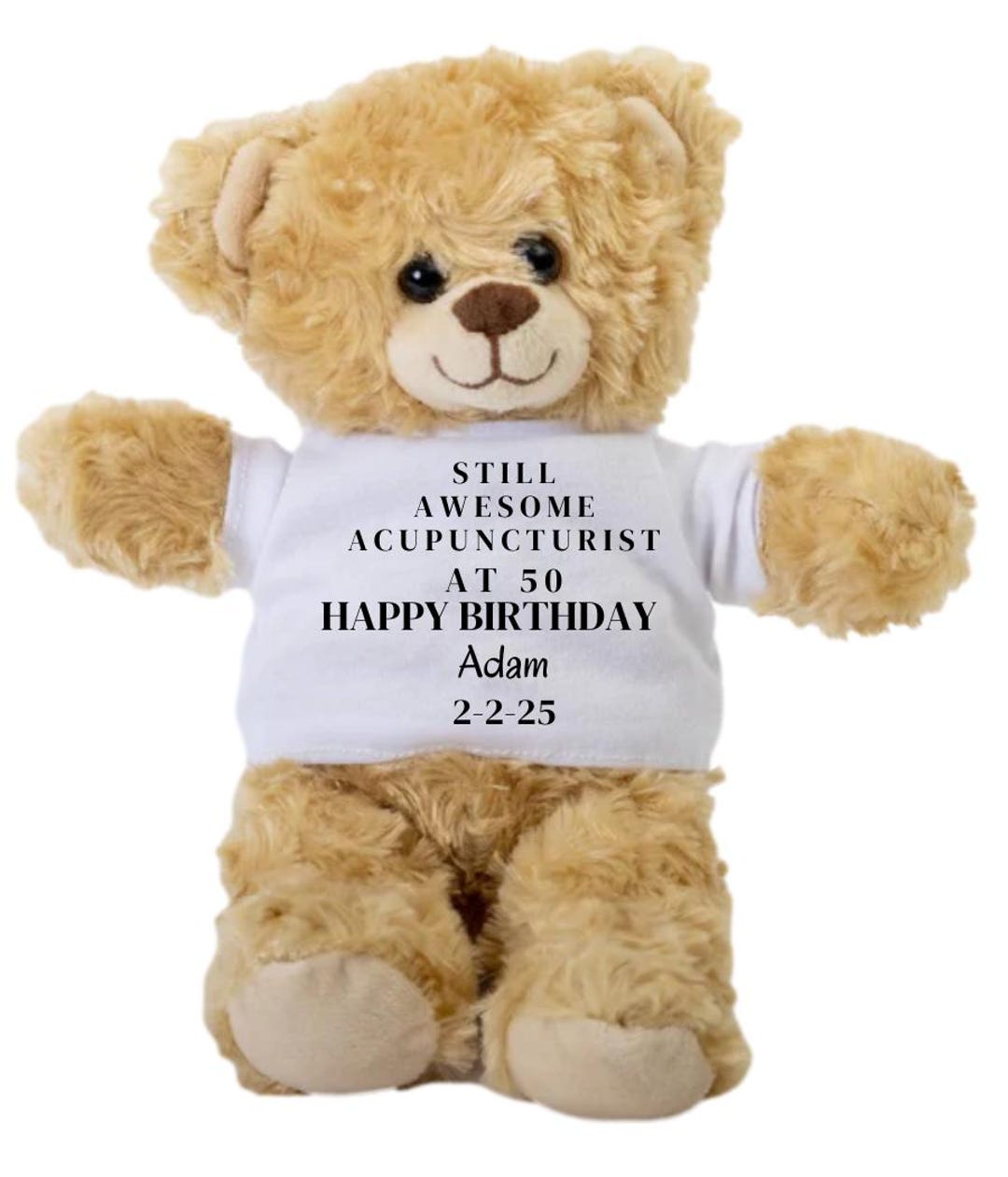 50th Birthday Gift for Men and Women, Personalized Teddy Bear Present ...