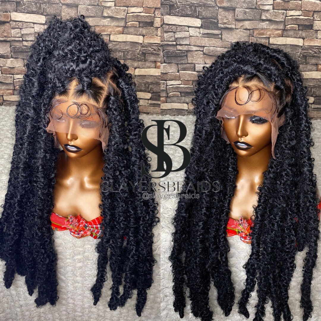 Jumbo Butterfly Locs Wig Distressed Messy Faux Locs Dreadlocks Wig for ...