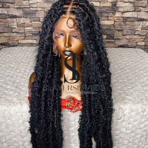 Jumbo Butterfly Locs Wig Distressed Messy Faux Locs Dreadlocks Wig for ...