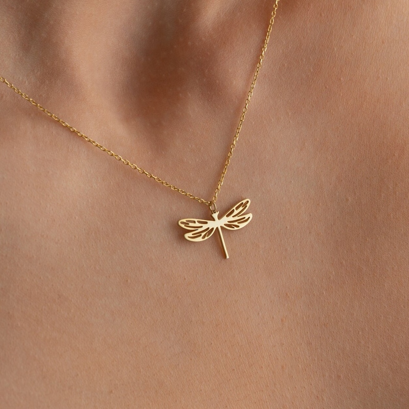Dragonfly Necklace - Etsy
