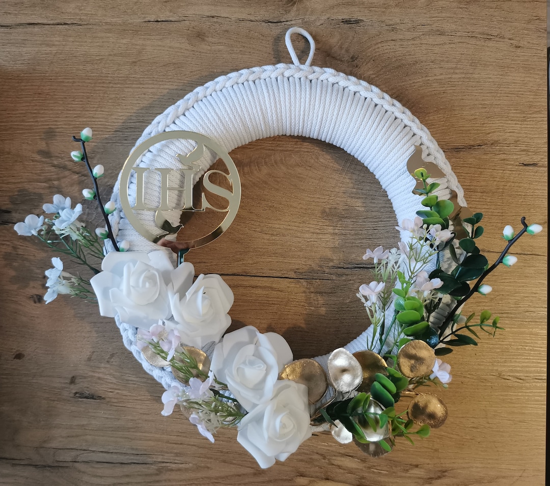 Door Wreath, First Communion - Etsy