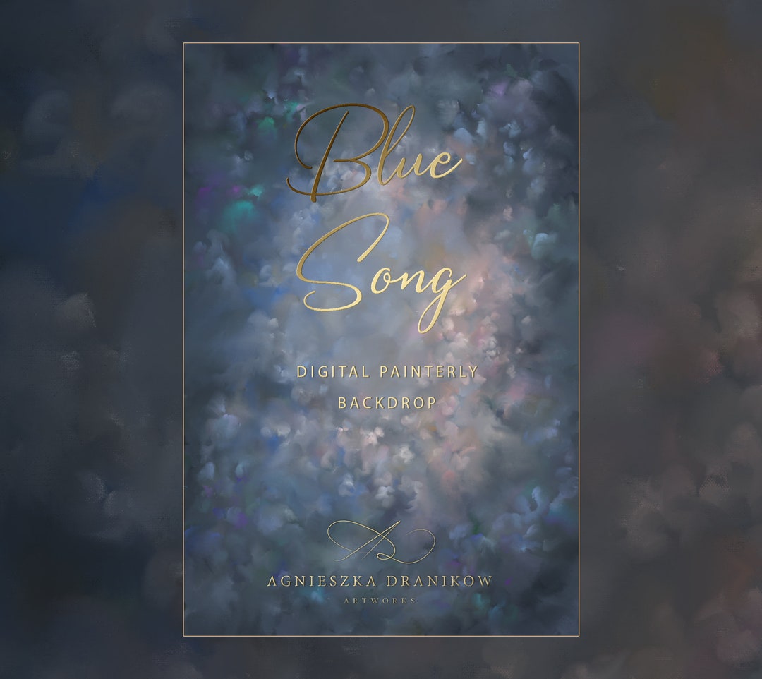 Blue Song Digital Backdrop, Texture Fine Art - Etsy