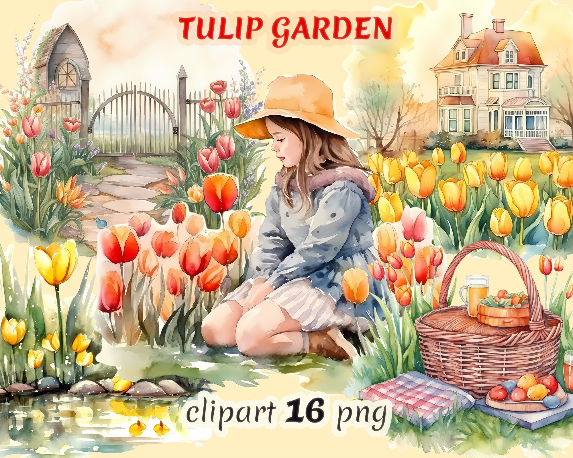 Tulip Garden Clipart