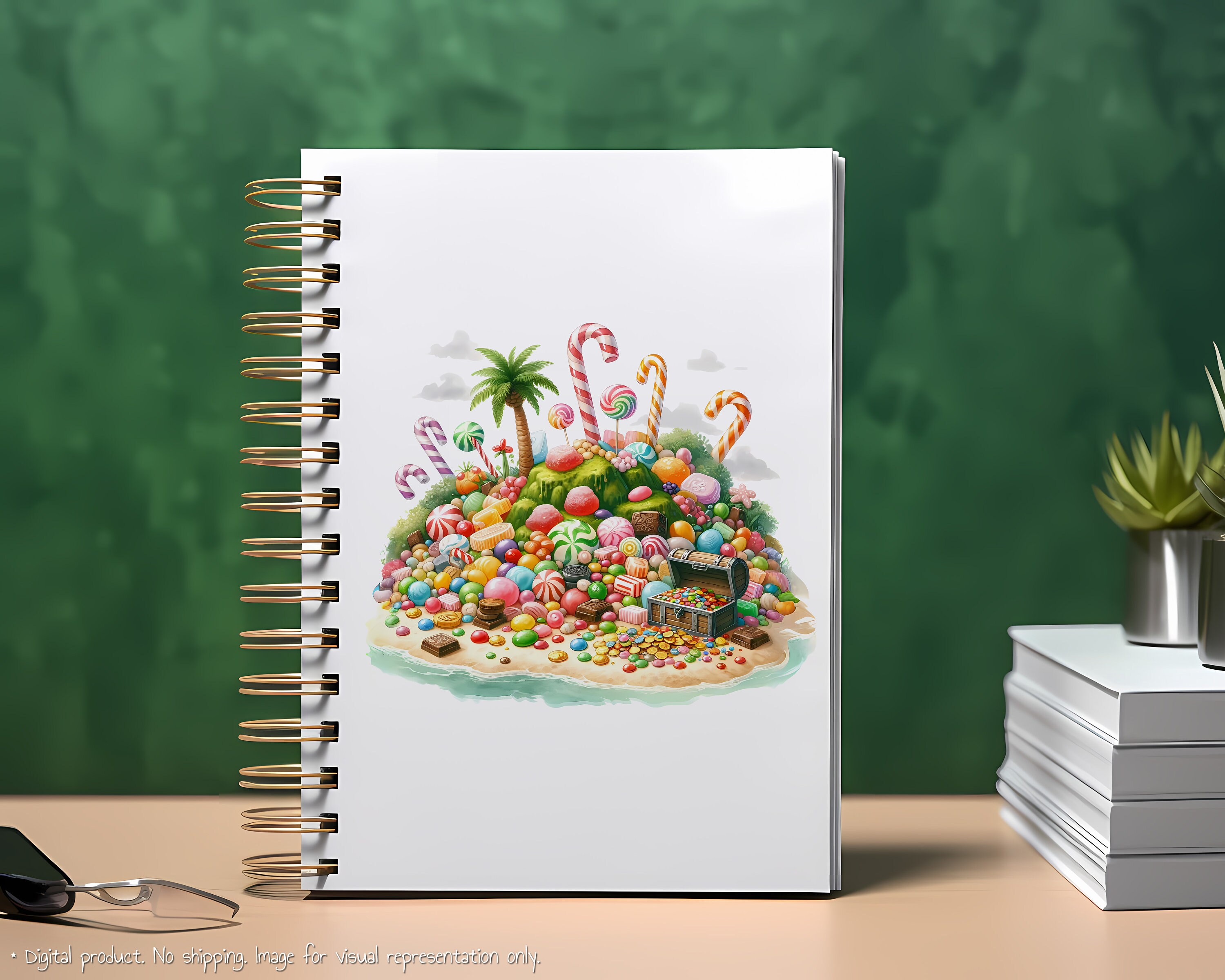 Watercolor Candyland Treasure Island Clipart, Candy Treasure Map, Candy Ship Png, Candy Parrot ...