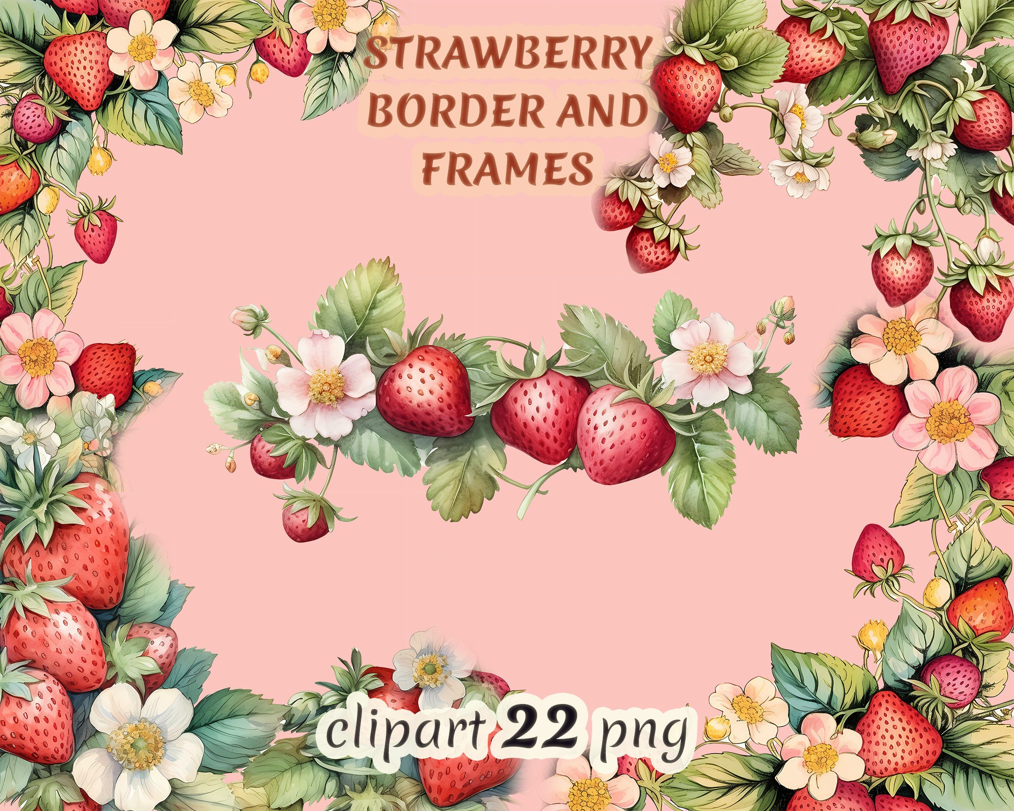 Pink Strawberry Border