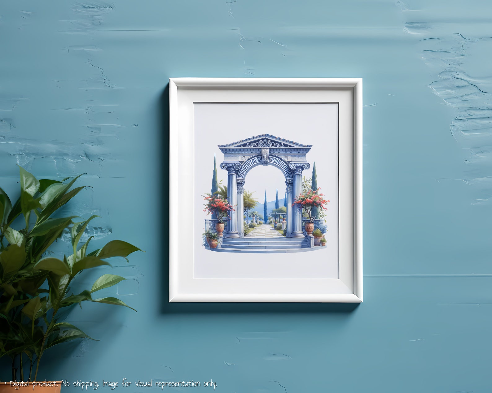 Watercolor Greek Door Clipart, Mediterranean Door, Antic Wooden Door ...