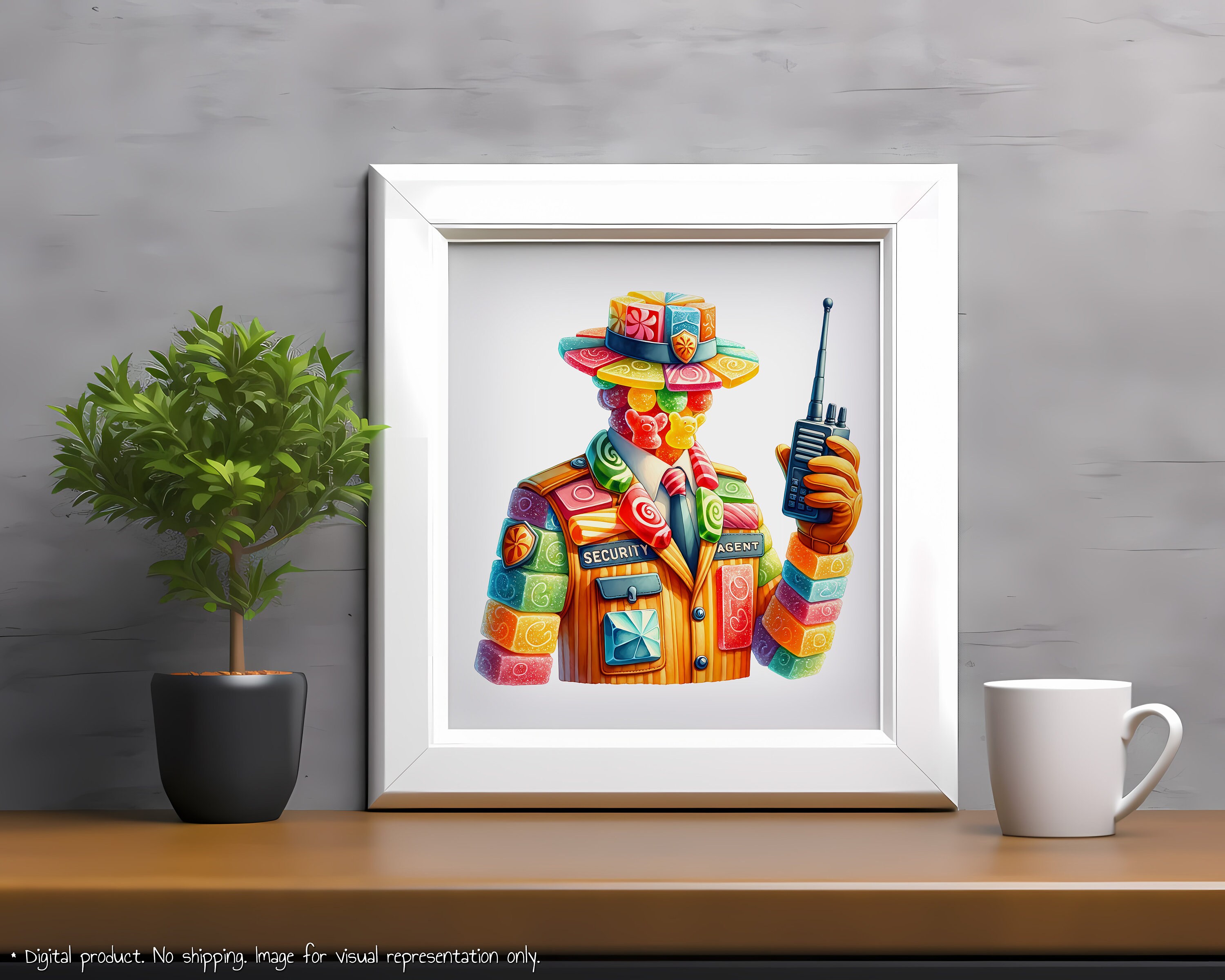 Watercolor Candyland Security Clipart, Candyland Figurines, Candy ...