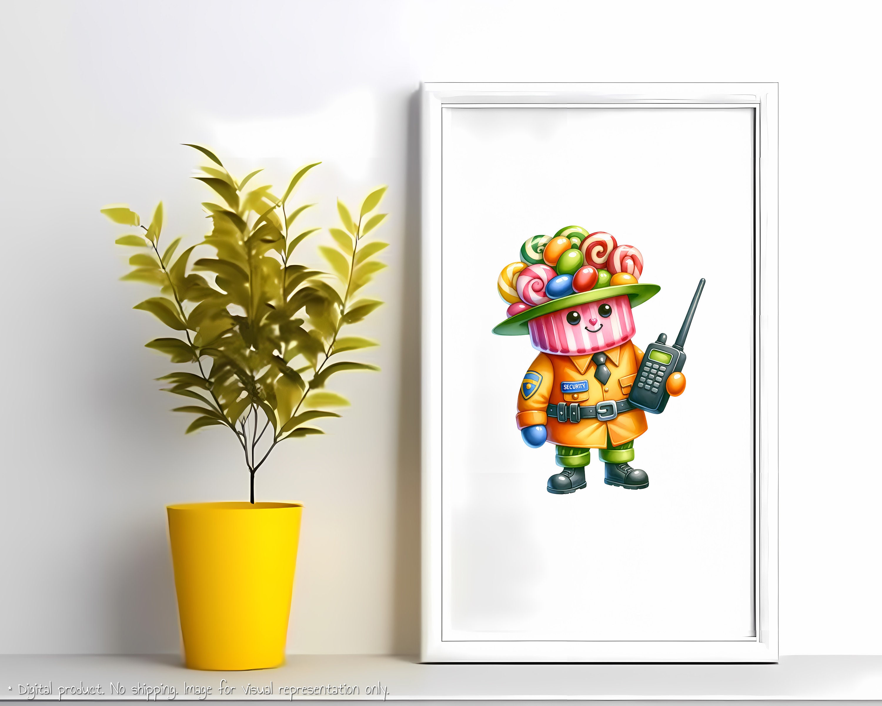 Watercolor Candyland Security Clipart, Candyland Figurines, Candy ...
