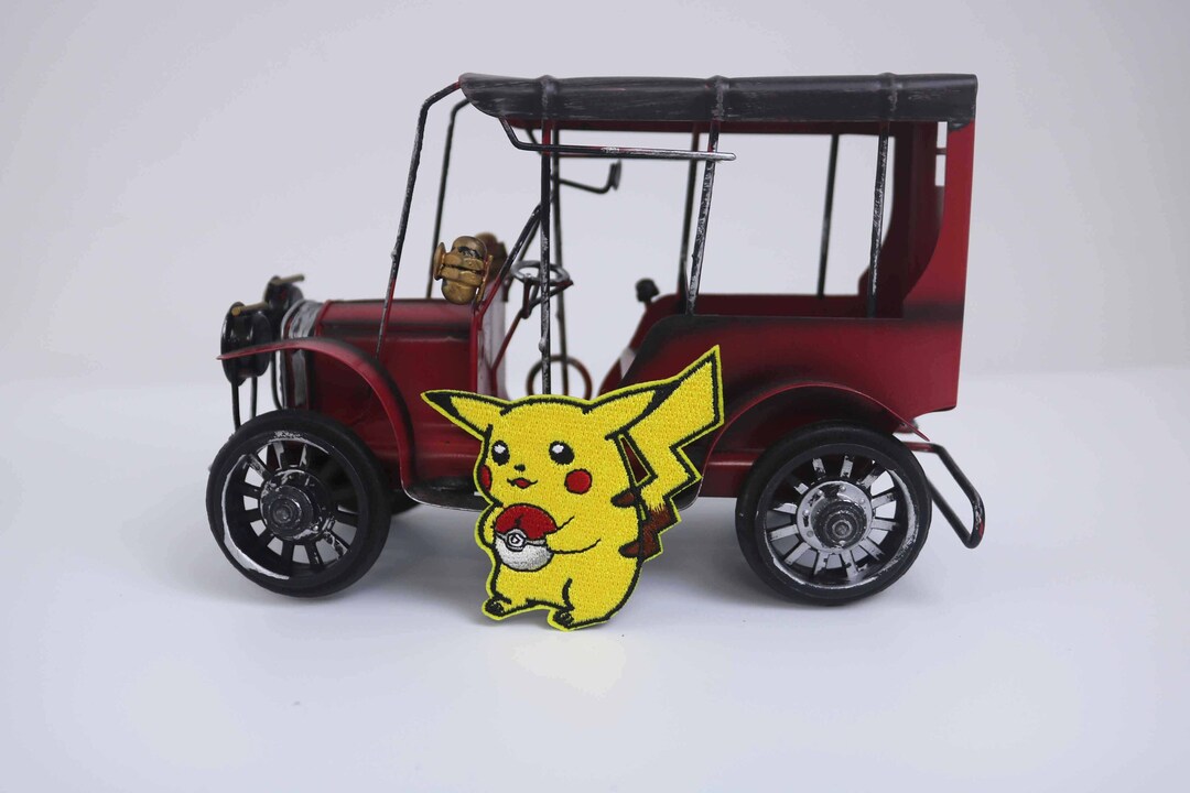 Pikachu With Pokeball Embroidered Patch Iron on Patch Team - Etsy