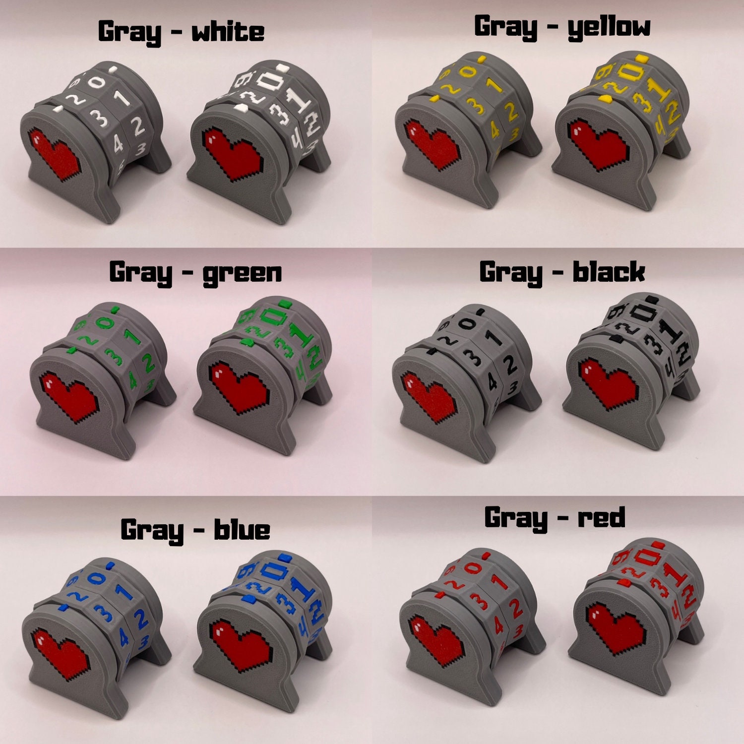 MTG Spindown Life Counter Pixelated Heart Symbol / 3D Printed / Perfect ...