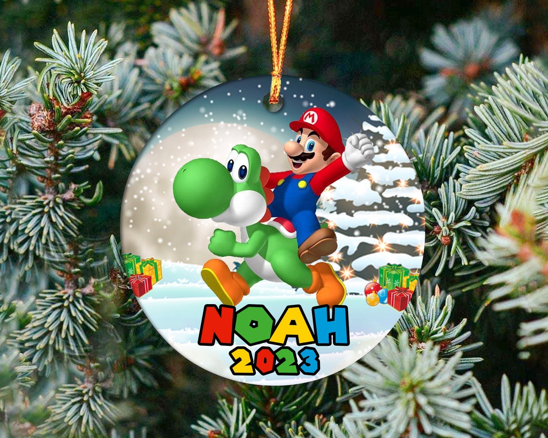 Personalized Super Mario Ornament Mario Characters Xmas - Etsy
