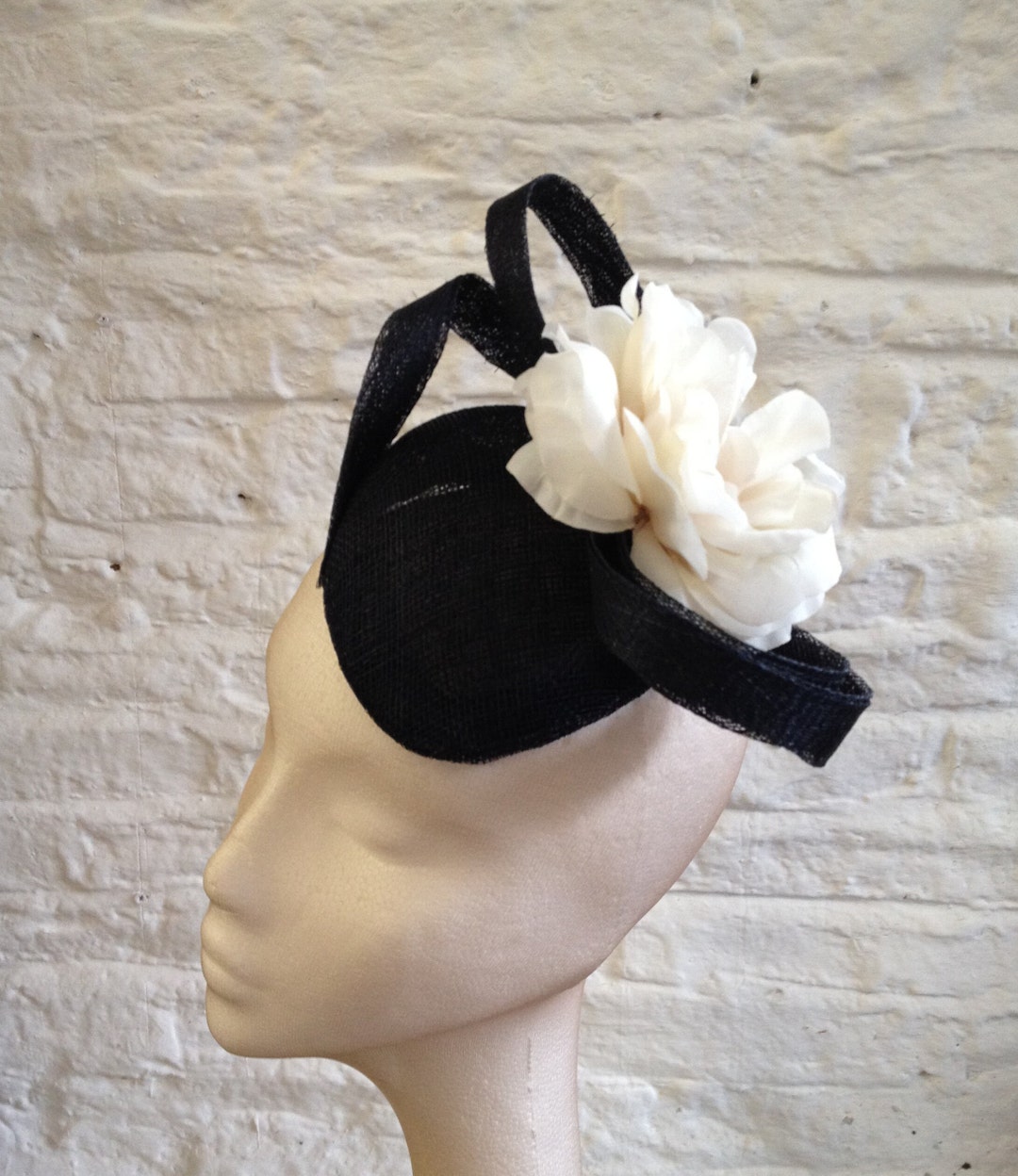 Sample Sale - Small Dark Navy Teardrop Percher With Bow Detail and ...