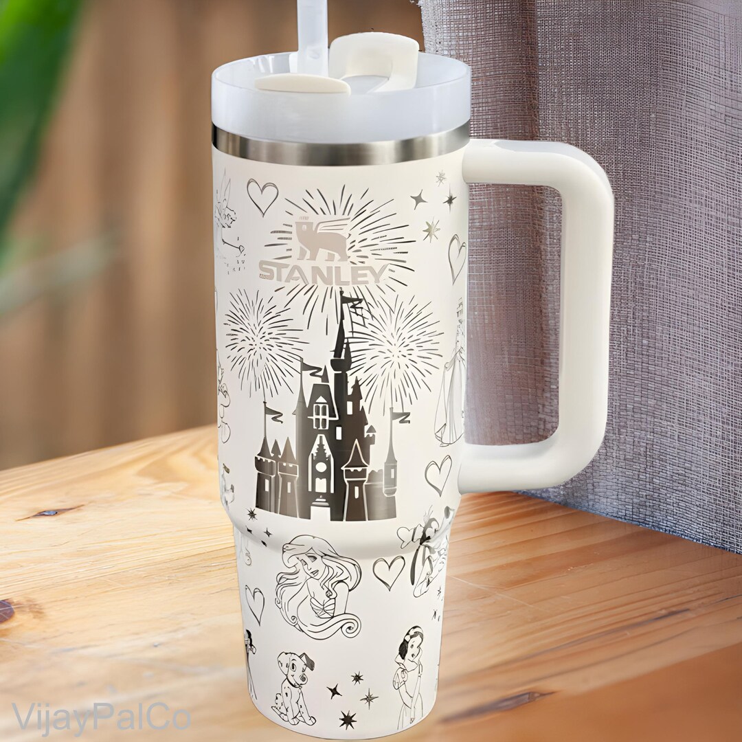 Custom Disney Character Stanley Dupe Tumbler 40oz, Quencher 2.0 Water ...