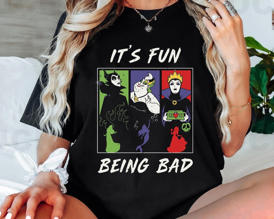 It's Fun Being Bad Disney Villains Shirt Vintage Disney - Etsy