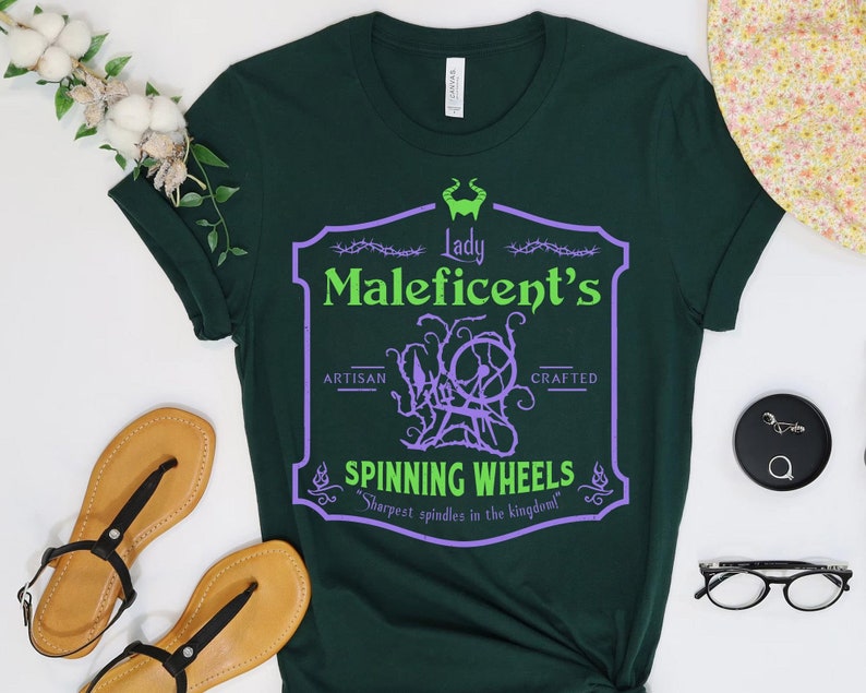 Lady Maleficent's Spinning Wheel T-shirt / Sleeping Beauty - Etsy