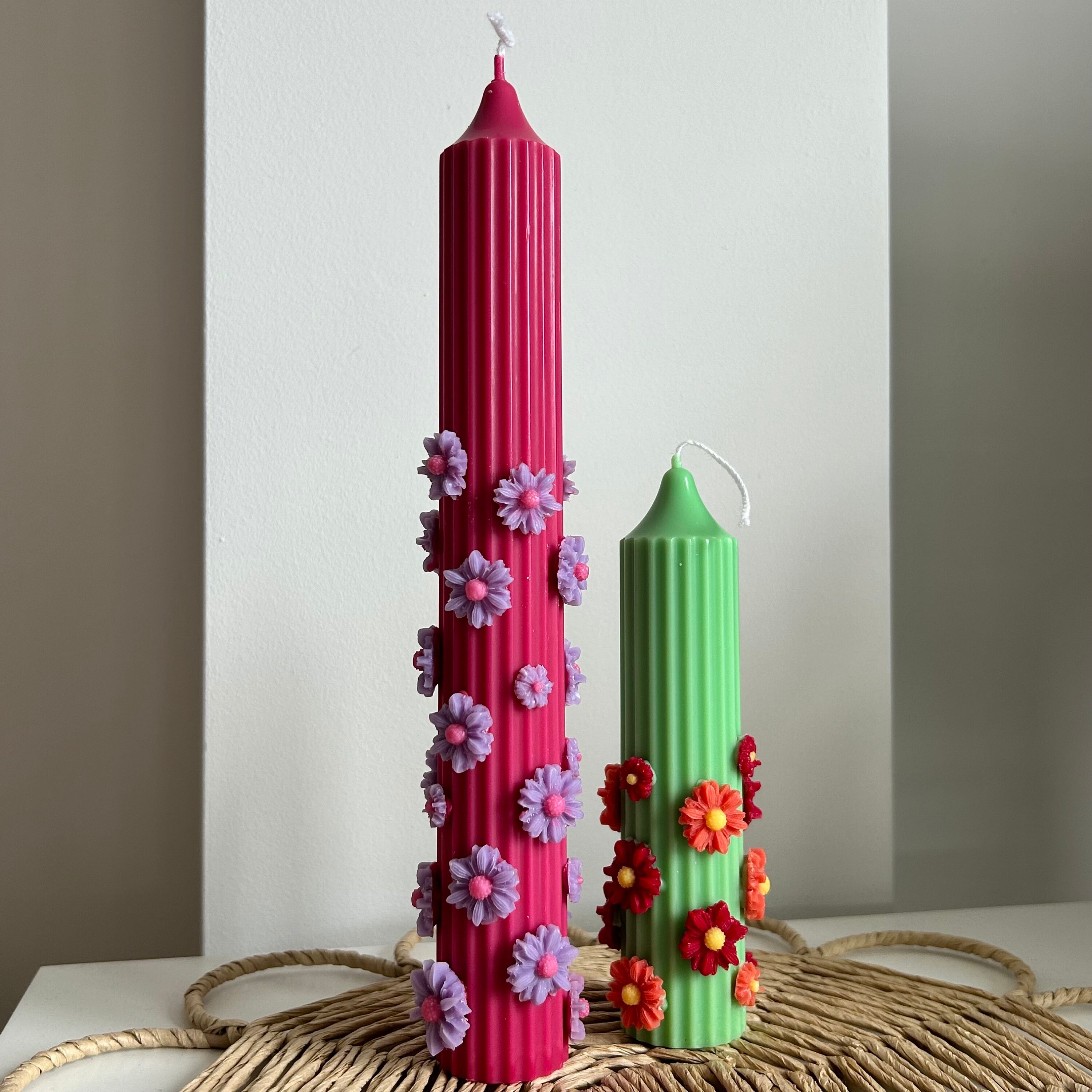 Spring Column Pillar Candle Set | Soy Wax Candles | Home Decor ...