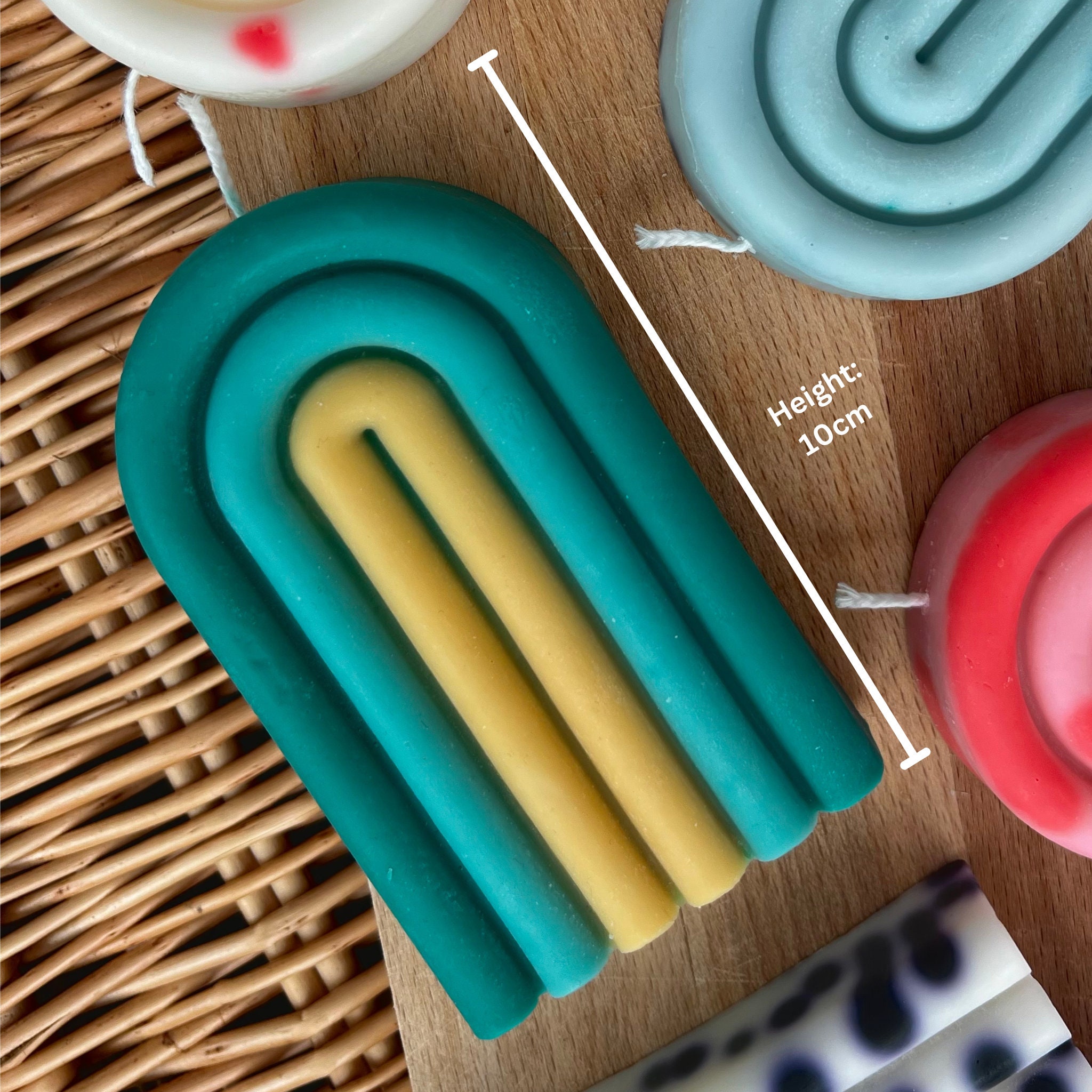 Funky Rainbow Candles | Soy Wax Candles | Home Decor | Shaped Candle ...
