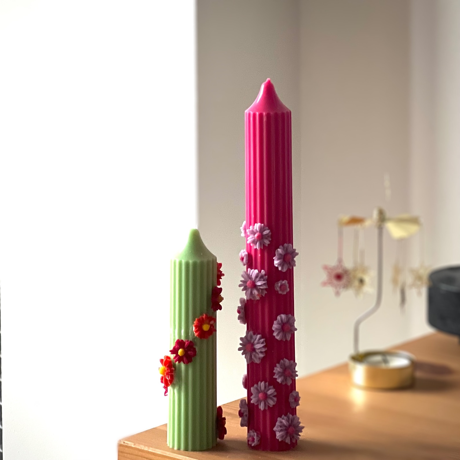 Spring Column Pillar Candle Set | Soy Wax Candles | Home Decor ...