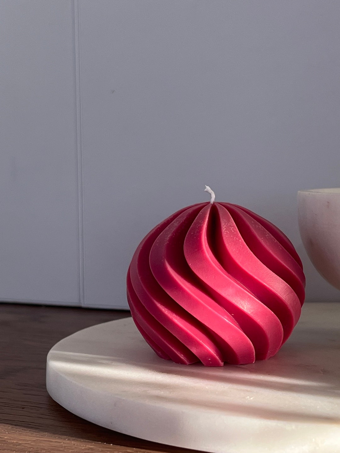 Swirl Sphere Soy Scented Candle | Modern Home Decor Gift Candle ...