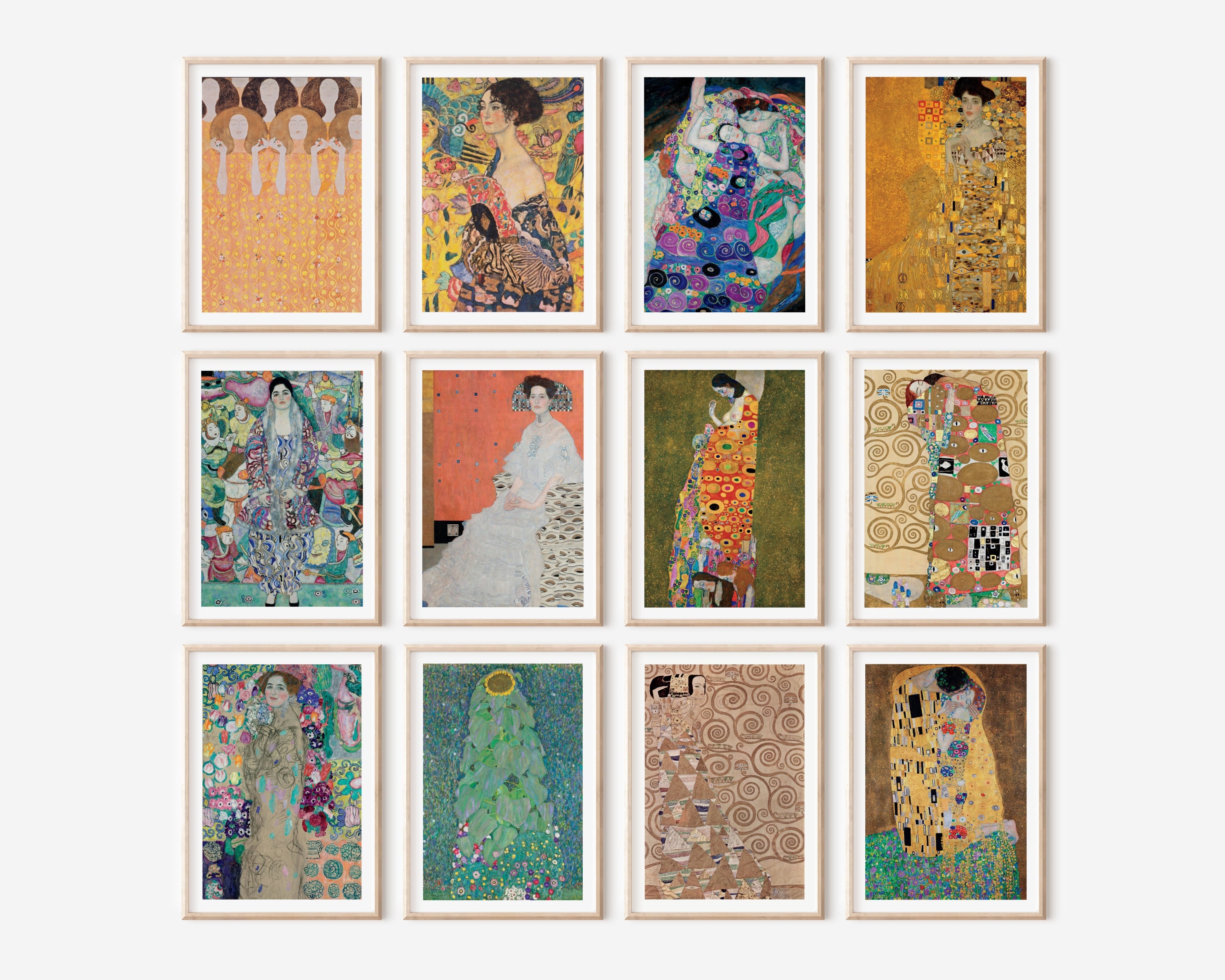 Klimt Set of 12 Digital Download Wall Art Prints Gallery - Etsy