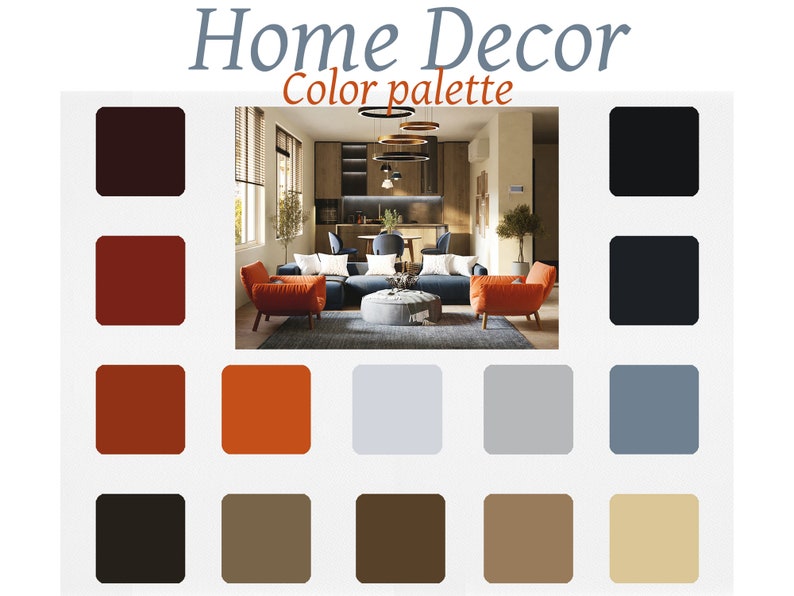 Home Decor Colour Palette | With HEX Codes | ACO File for Photoshop - Etsy