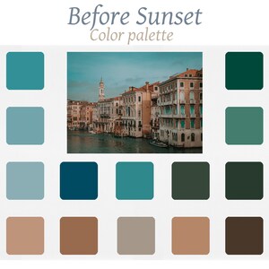 Before Sunset Colour Palette | With HEX Codes | ACO File for Photoshop ...