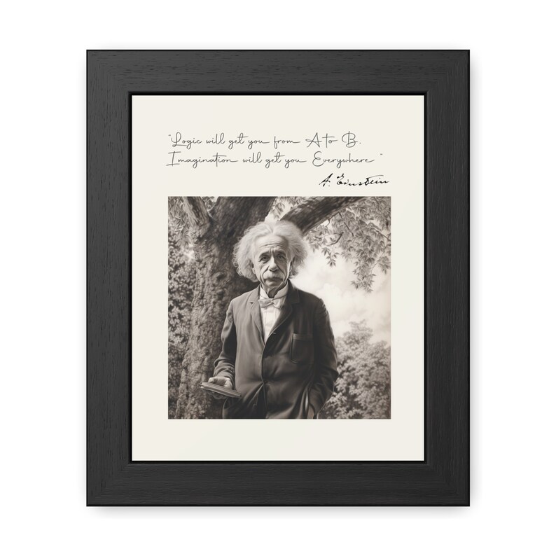 Albert Einstein Quote With One-of-a-kind Illustrated Drawing and ...