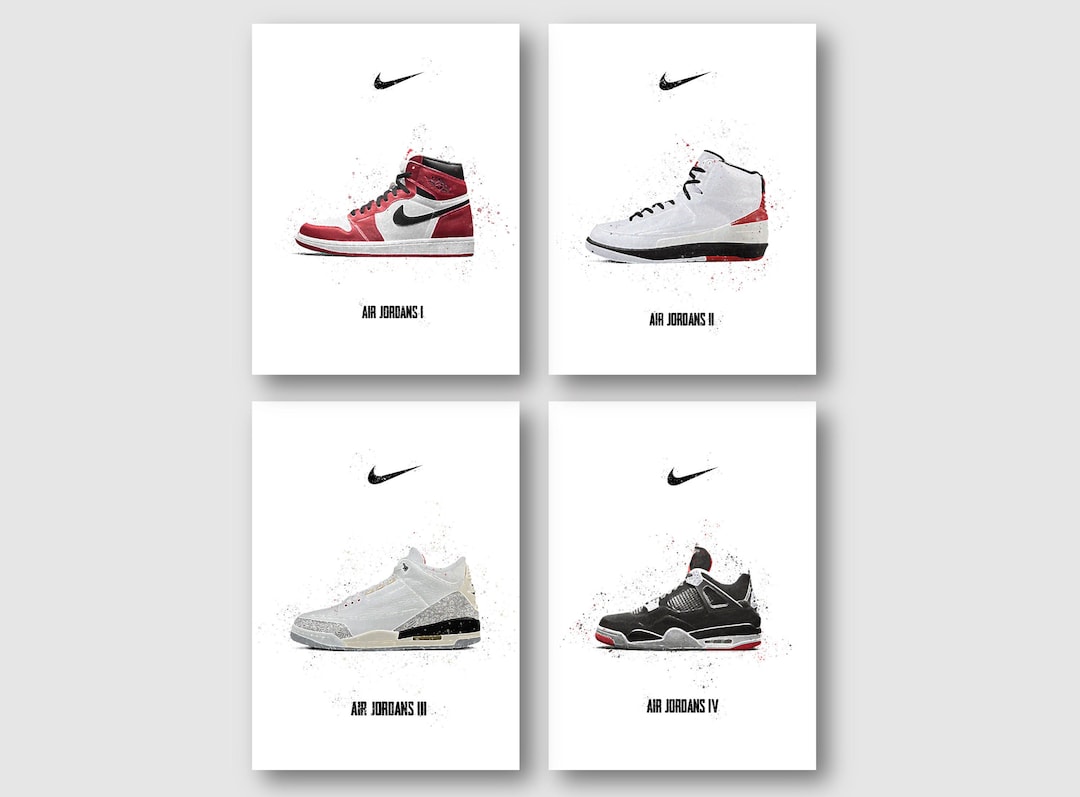 Air Jordans Sneakers/shoes Printable Wall Art digital Download Iconic ...