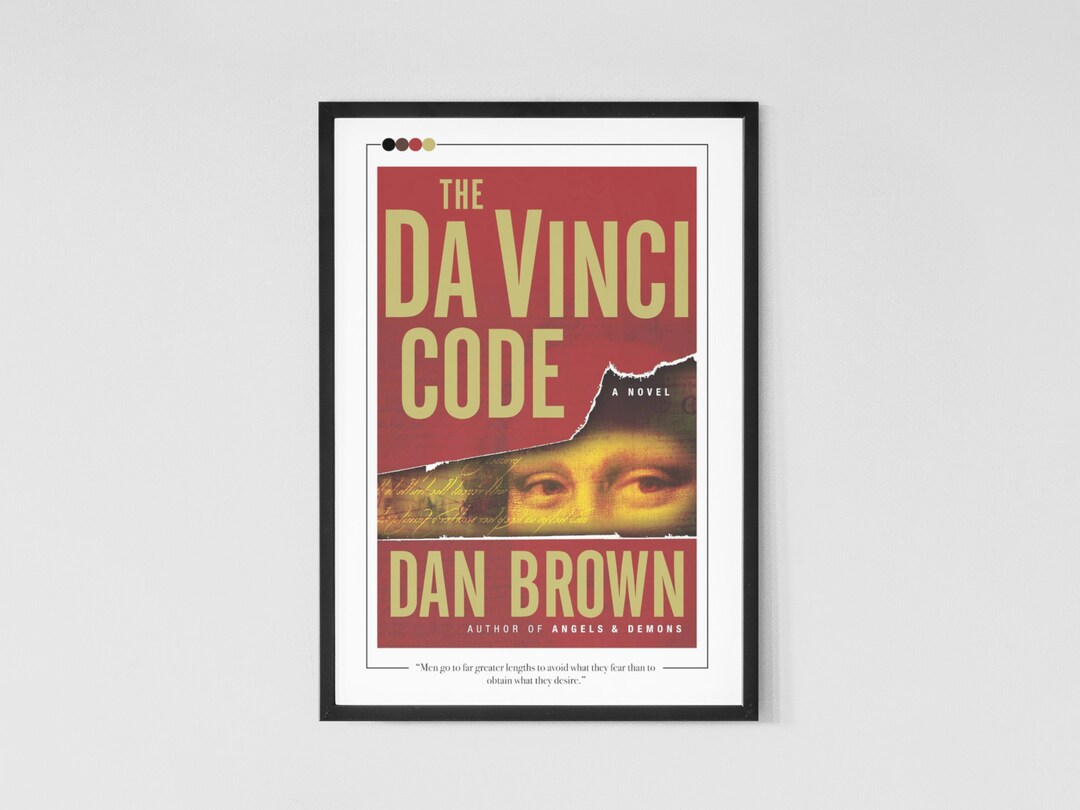 The Da Vinci Code by Dan Brown Book Cover Fine Art Print Book/reading ...