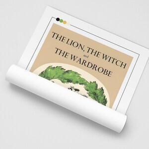 The Lion, the Witch and the Wardrobe Book Cover Art Print Narnia ...